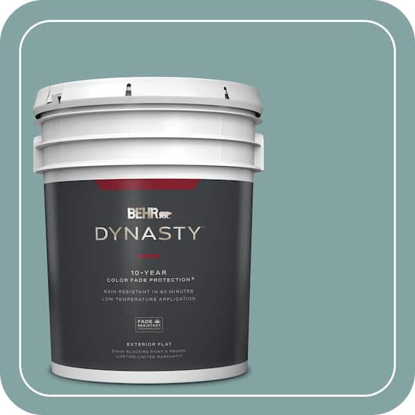 BEHR DYNASTY 5 gal. #MQ6-07 Schooner Flat Exterior Stain-Blocking Paint ...