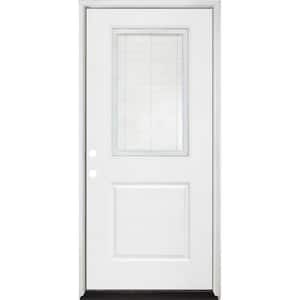 Steves & Sons Legacy 36 in. x 80 in. Halflite MicroBlind RHIS White ...