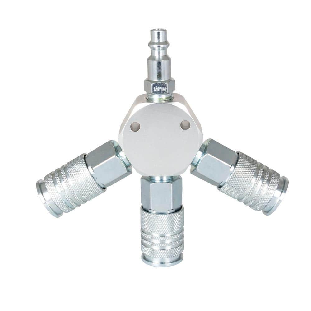 Husky 1/4 in. 3-Way Manifold HKATA091019 - The Home Depot