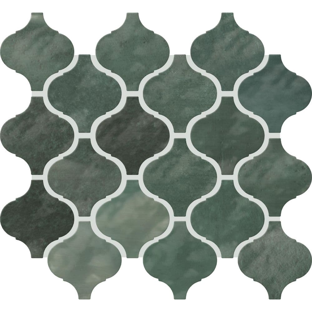 Daltile LuxeCraft Allure Gloss 11 in. x 12 in. Glazed Ceramic Arabesque ...