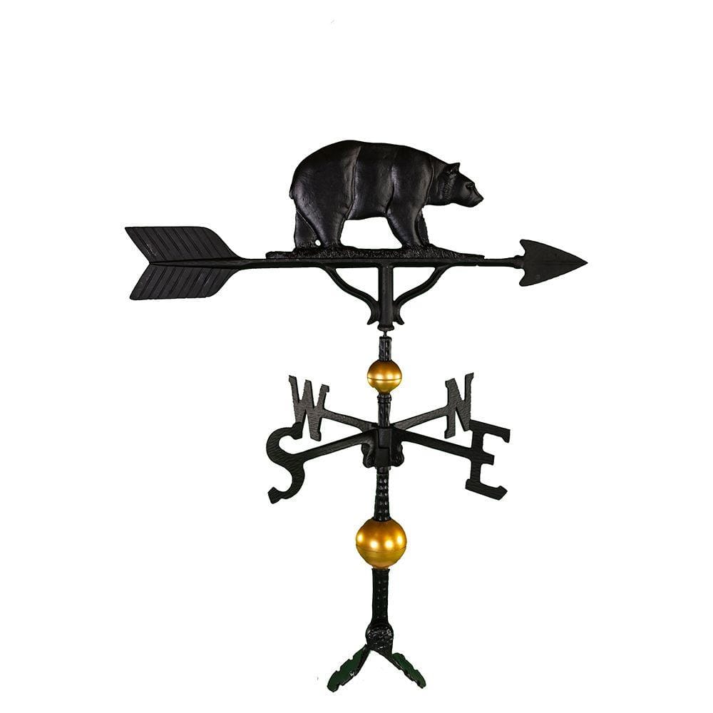 Montague Metal Products 32 in. Deluxe Black Bear Weathervane WV-345-SB ...