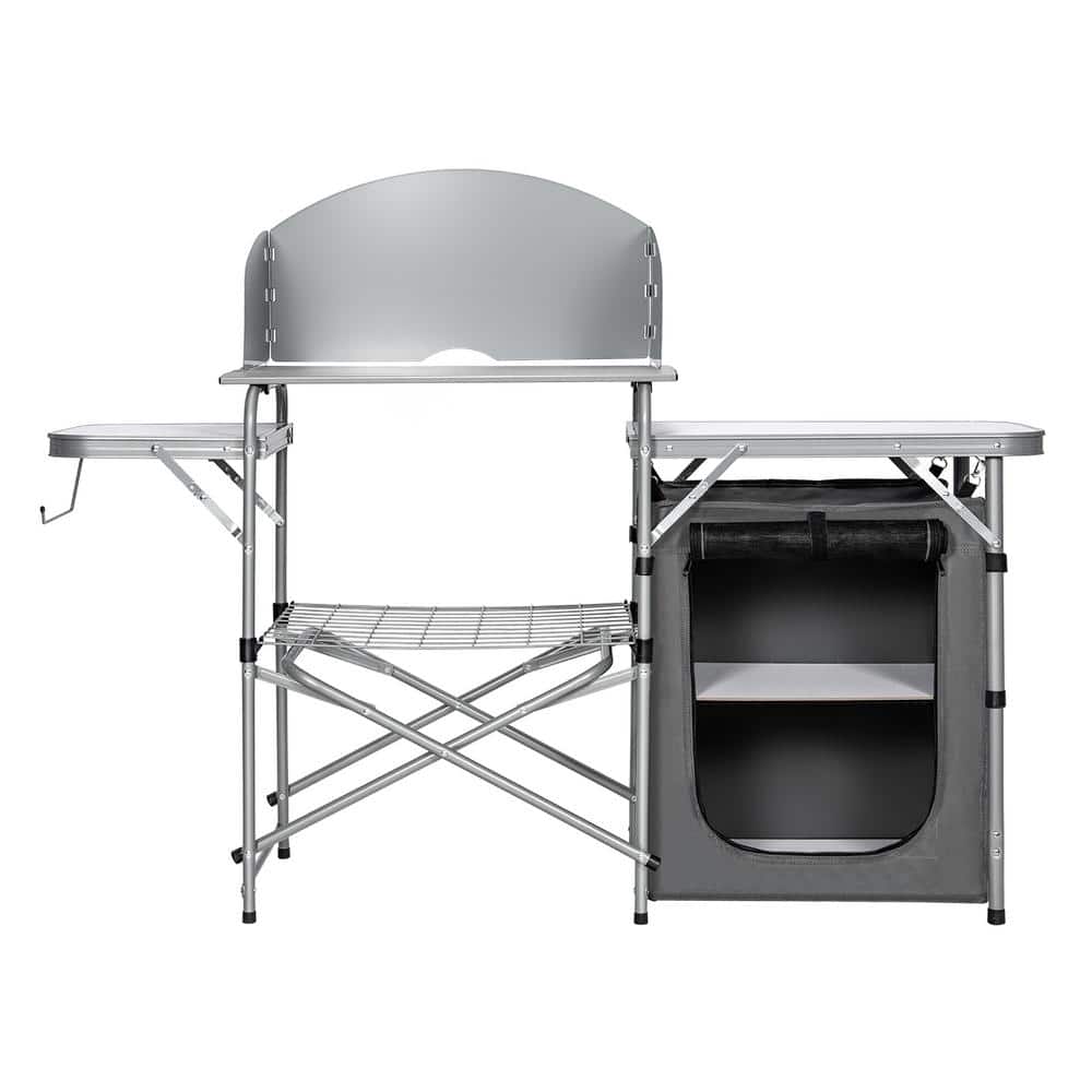Costway Portable Foldable Camping Table Outdoor BBQ Portable Grilling ...