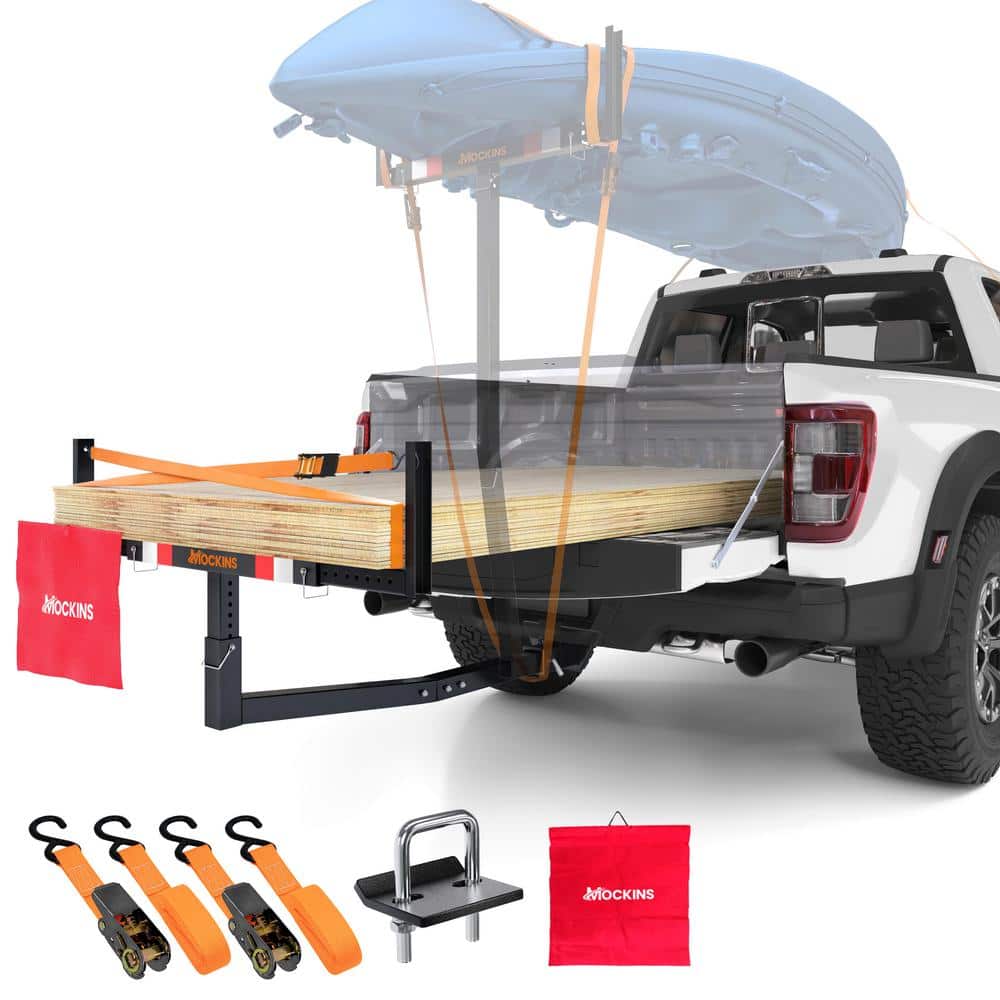 Mockins 750 lbs. Capacity Pickup Truck Bed Extender with Flag ...