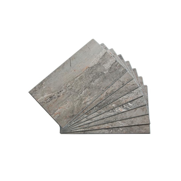 PALISADE Spanish Marble 14.8 in. W x 25.6 in. L Waterproof Adhesive No ...