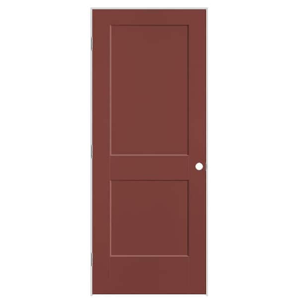 Masonite 32 in. x 80 in. 2-Panel Logan Right-Hand Solid Core Red Bluff ...