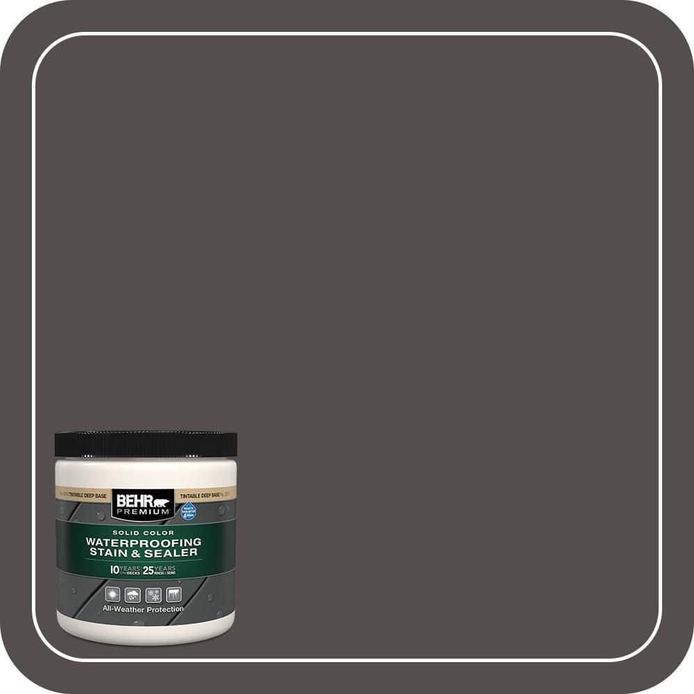 BEHR PREMIUM 8 oz. #PPU24-02 Berry Brown Solid Color Waterproofing ...