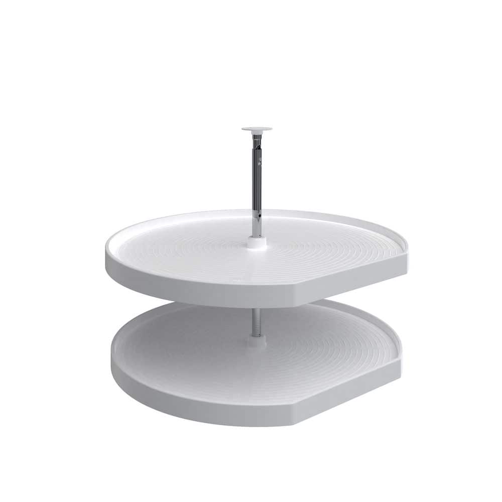 Rev-A-Shelf Polymer D-Shaped 2-Shelf Lazy Susan for Corner Base ...