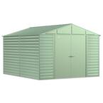 Arrow Select 10 ft. W x 12 ft. D Sage Green Metal Shed (115 sq. ft ...