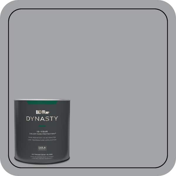 BEHR DYNASTY 1 qt. #N530-4 Power Gray Semi-Gloss Enamel Exterior Stain ...