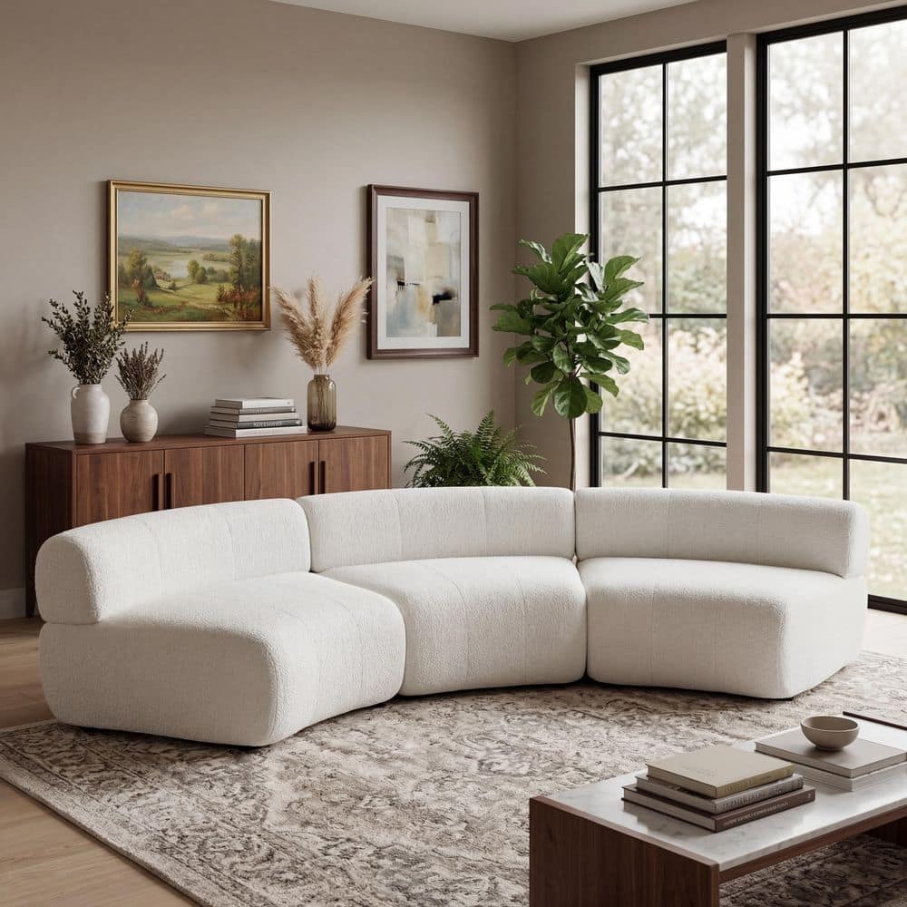 CHRISTOPHER KNIGHT HOME Wendy 118.5 in. Fabric Upholstered Modular ...
