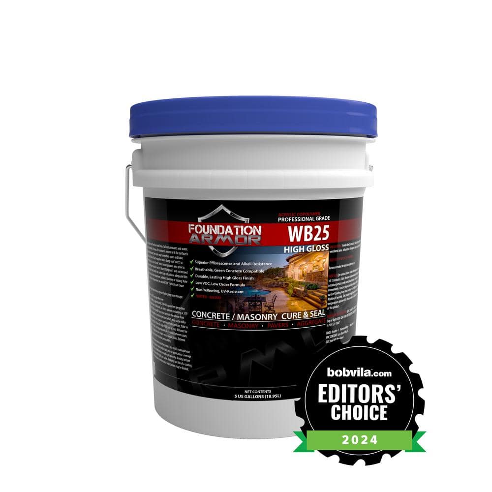 Foundation Armor 5 gal. Water Based High Gloss Acrylic Concrete Cure ...