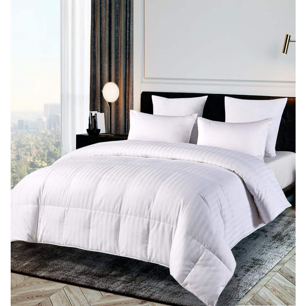 Blue Ridge Year Round Warmth 500 Thread Count White Damask Twin Down ...