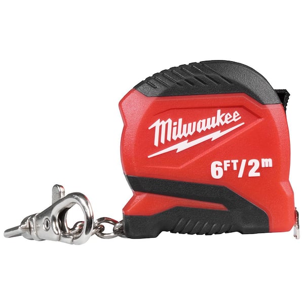 Milwaukee 6 ft. Keychain Compact Tape Measure 48-22-1706 - The Home Depot