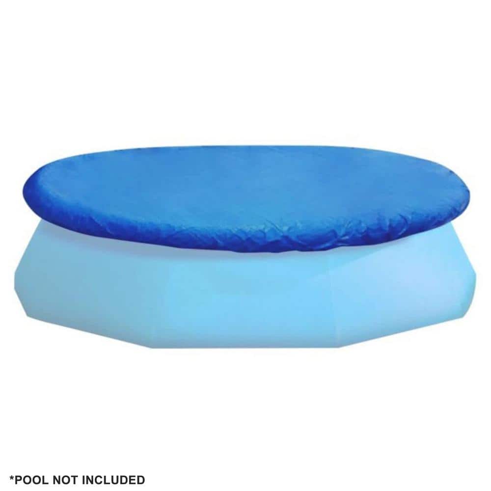 Bestway 8 ft. x 8 ft. Round Blue Above Ground Leaf Cover 58032E - The ...