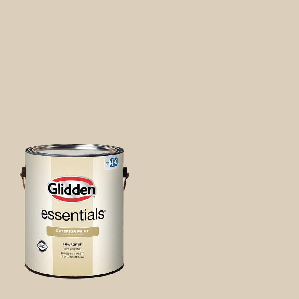 Glidden Essentials 1 gal. PPG1097-3 Toasted Almond Flat/Matte Exterior ...