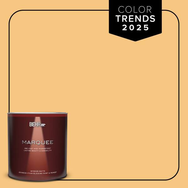 BEHR MARQUEE 1 qt. #PPU6-07 Jackfruit Matte Interior Paint & Primer ...