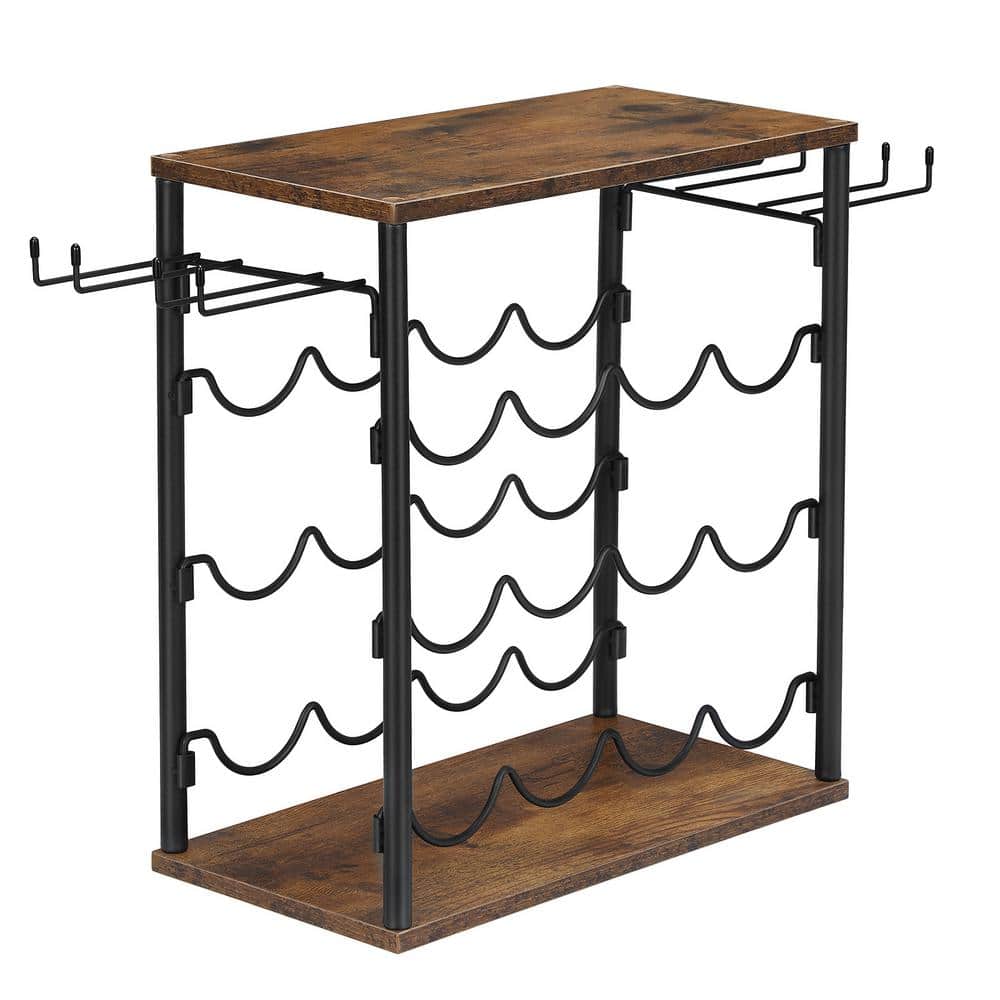 Oumilen 3 Tier Freestanding Countertop Wine Rack, Holds 12 bottles and ...