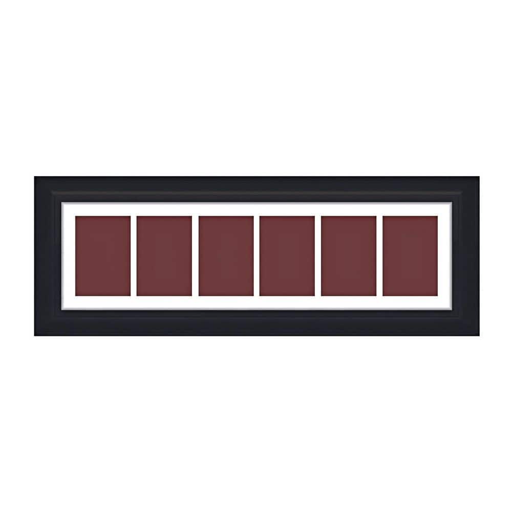6 Openings 5" x 7" Black Plastic Collage Frame for Wall Display ...