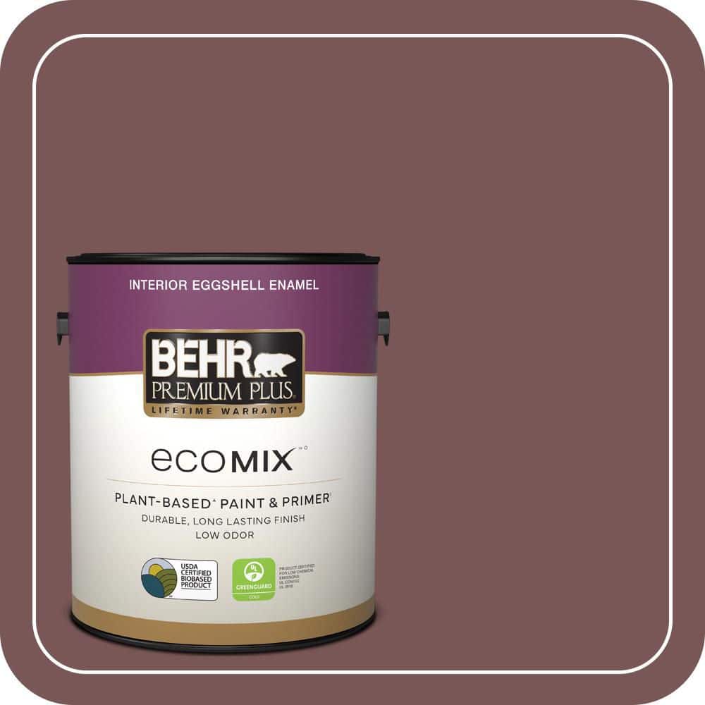 BEHR PREMIUM PLUS 1 gal. #120F-6 Japanese Maple Eggshell Enamel EcoMix ...