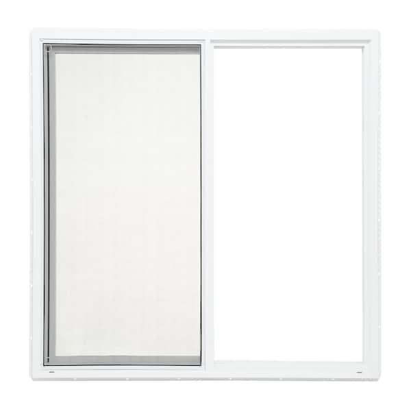 TAFCO WINDOWS 48 in. x 48 in. White Left-Hand Single-Pane Vinyl Sliding ...