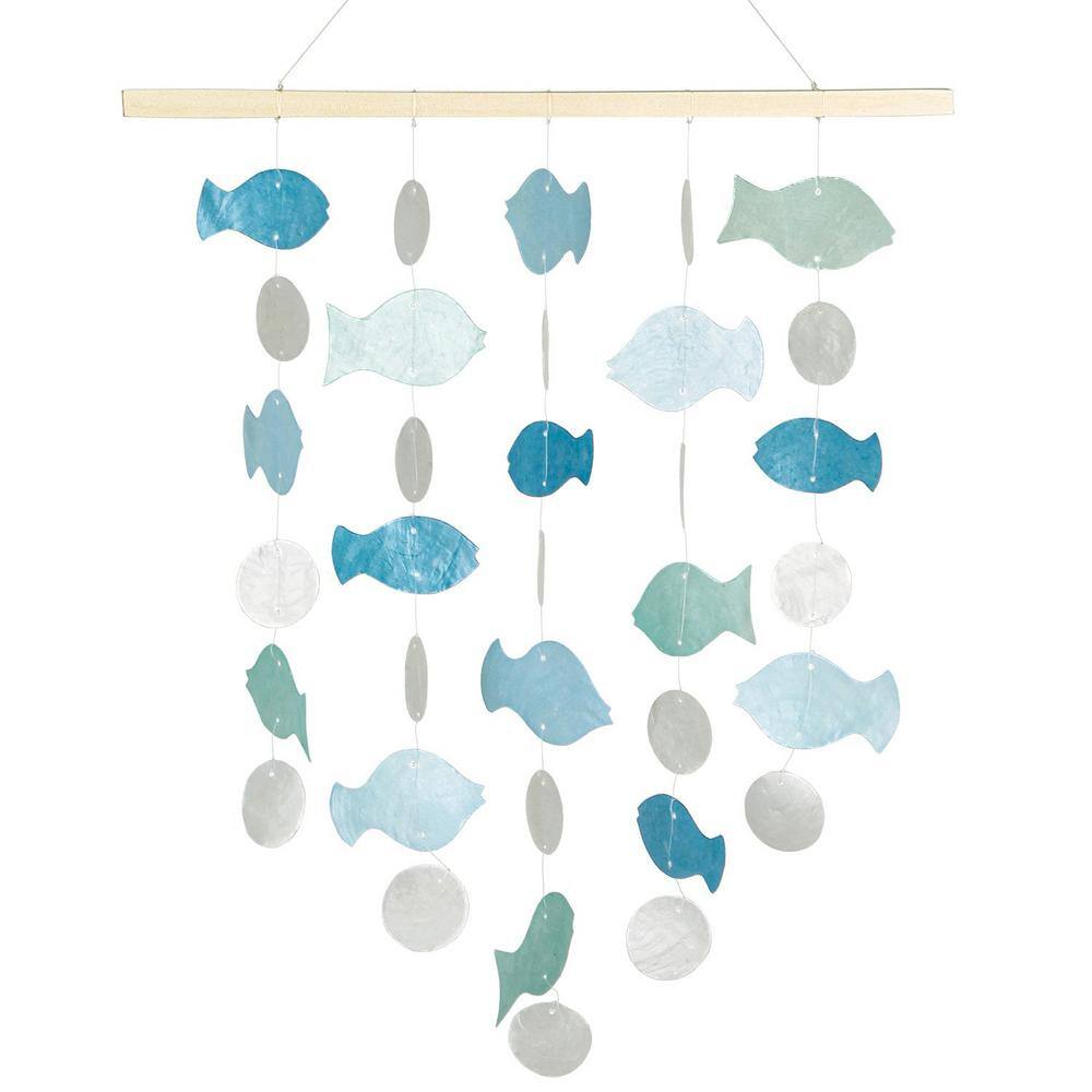 WOODSTOCK CHIMES Asli Arts Collection, Fish Capiz Chime, 21 in. Inline ...