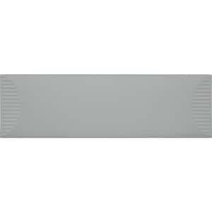 Daltile Stencil Grey 4 in. x 6 in. Glaze Porcelain Half Moon Sample ...