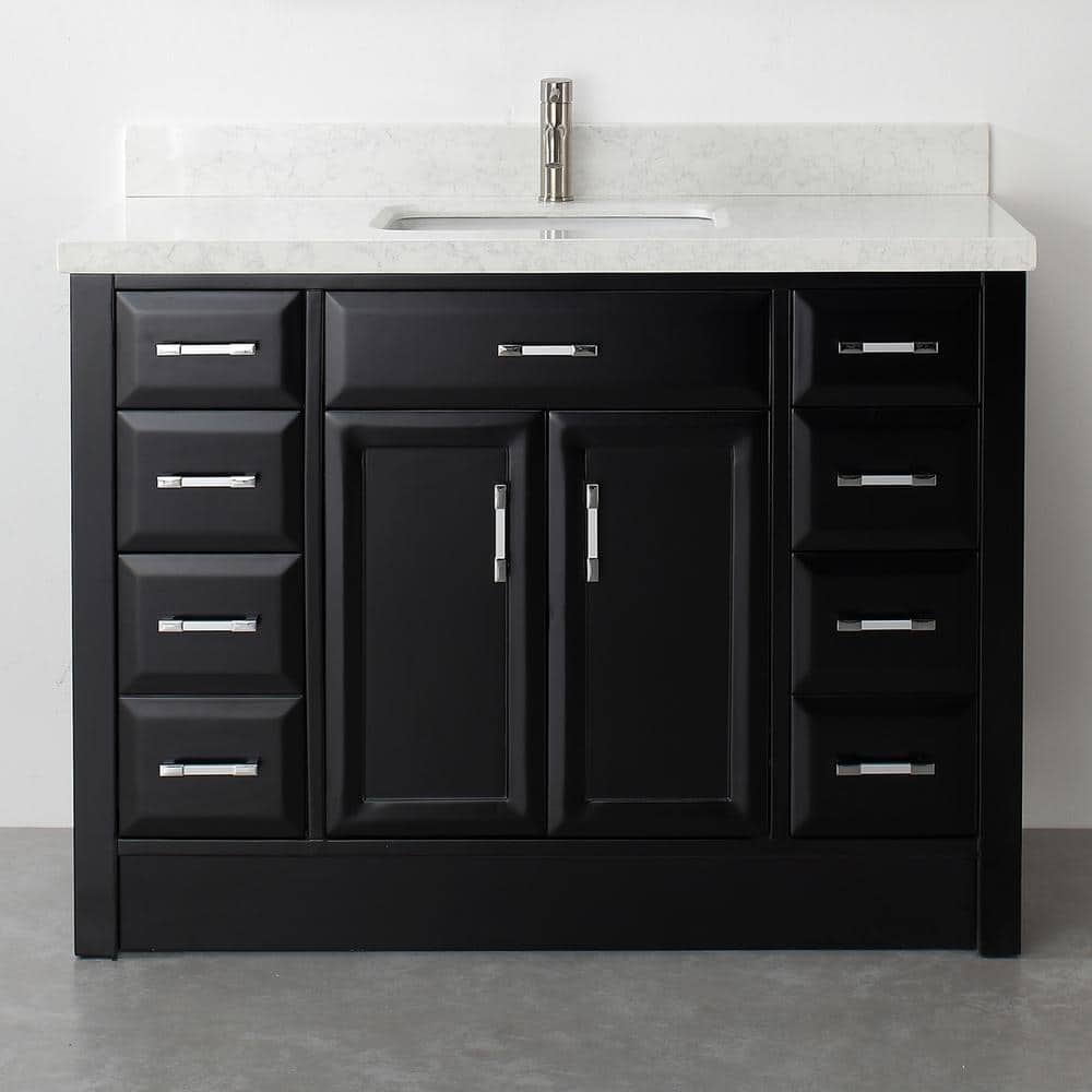 Studio Bathe Calais 48 in. W x 22 in. D Vanity in Espresso with ...