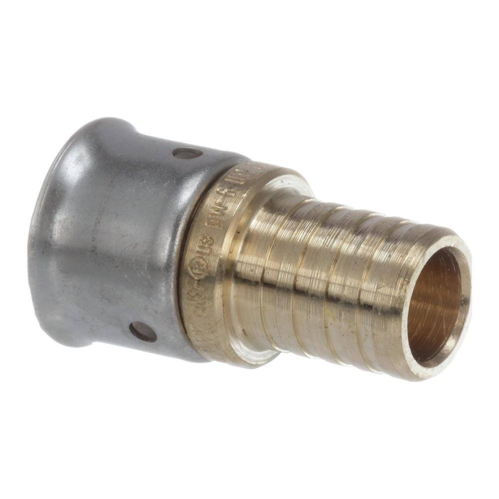 Viega PureFlow 1/2 in. Press x 1/2 in. PB Zero Lead Bronze Adapter (10-pack) 97820 - The Home Depot