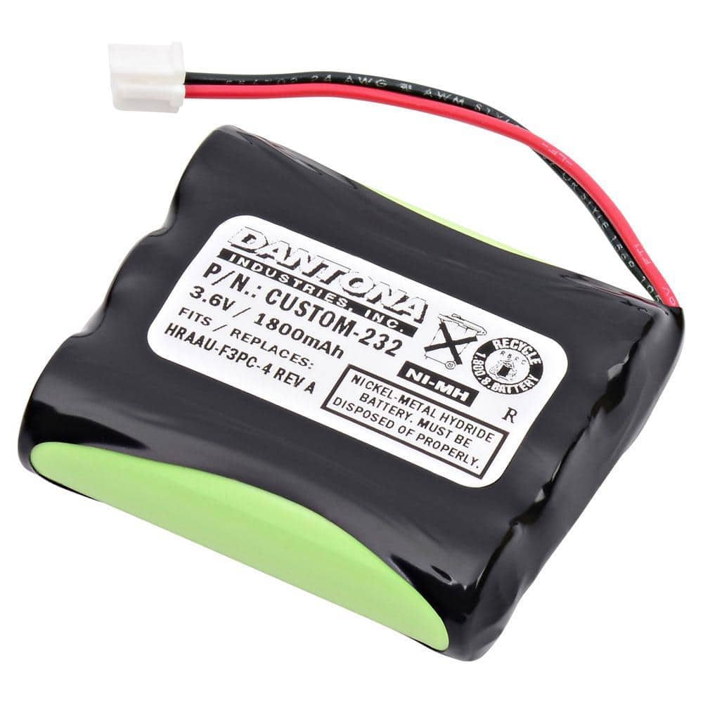 3.6V NIMH 1650mAh Custom Packs Battery IGT 40404100W CUSTOM-232 - The ...
