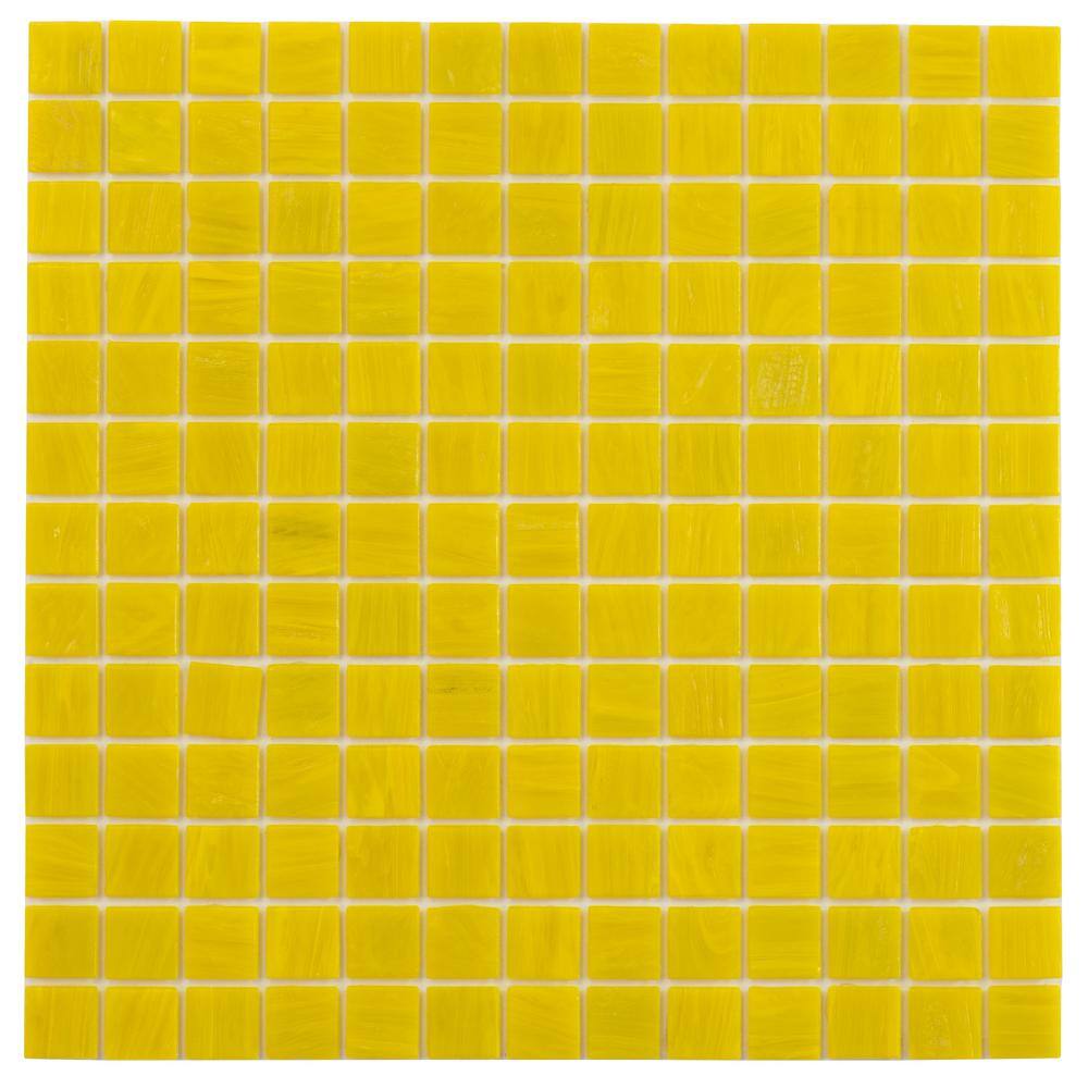 Apollo Tile Celestial 4" x 6" Glossy Canary Yellow Glass Mosaic Uniform ...