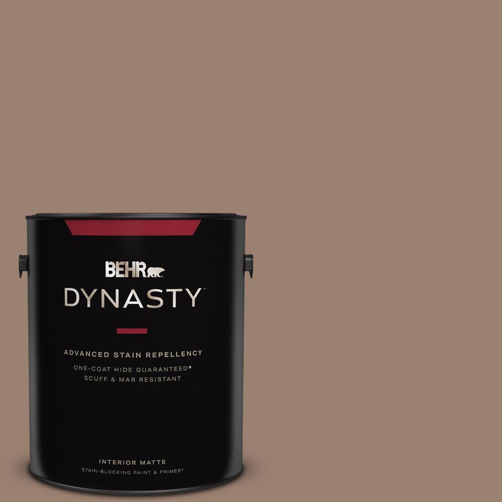 BEHR DYNASTY 1 gal. #N190-5 Frontier Brown One-Coat Hide Matte Interior ...