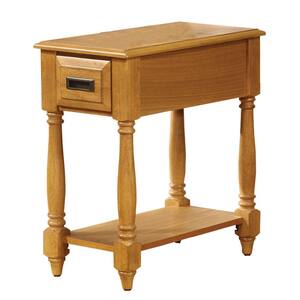 A&B Home 21.7 in. W x 21.7 in. H Black/Brown Rectangle Wood End Table ...