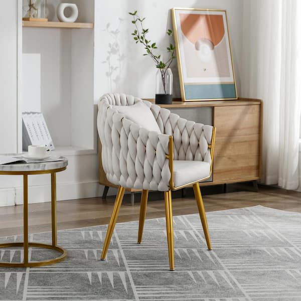 Boyel Living Handwoven Modern Casual Chairs Universal Foot Nails Metal ...