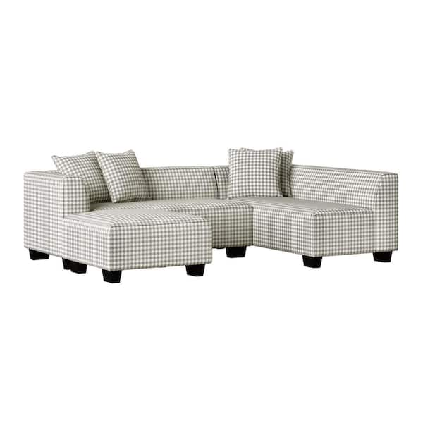 Houndstooth Sectional Sofa | Baci Living Room