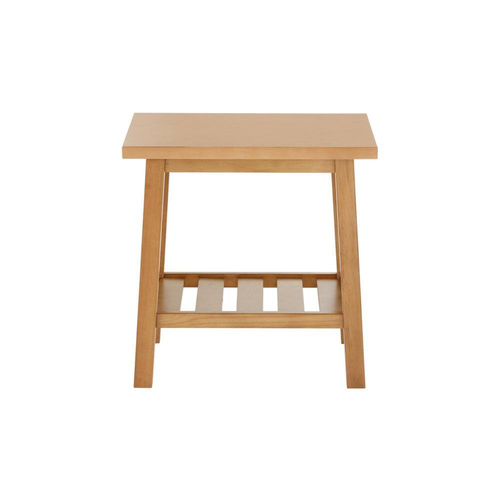 StyleWell Bannerton Square Patina Finish Wood End Table (20 in. W x 20 ...