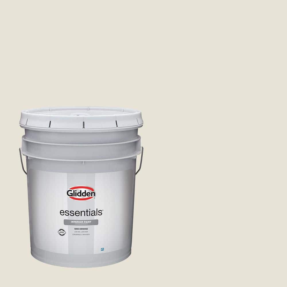 Glidden Essentials 5 gal. PPG1023-1 Oatmeal Flat Interior Paint PPG1023 ...