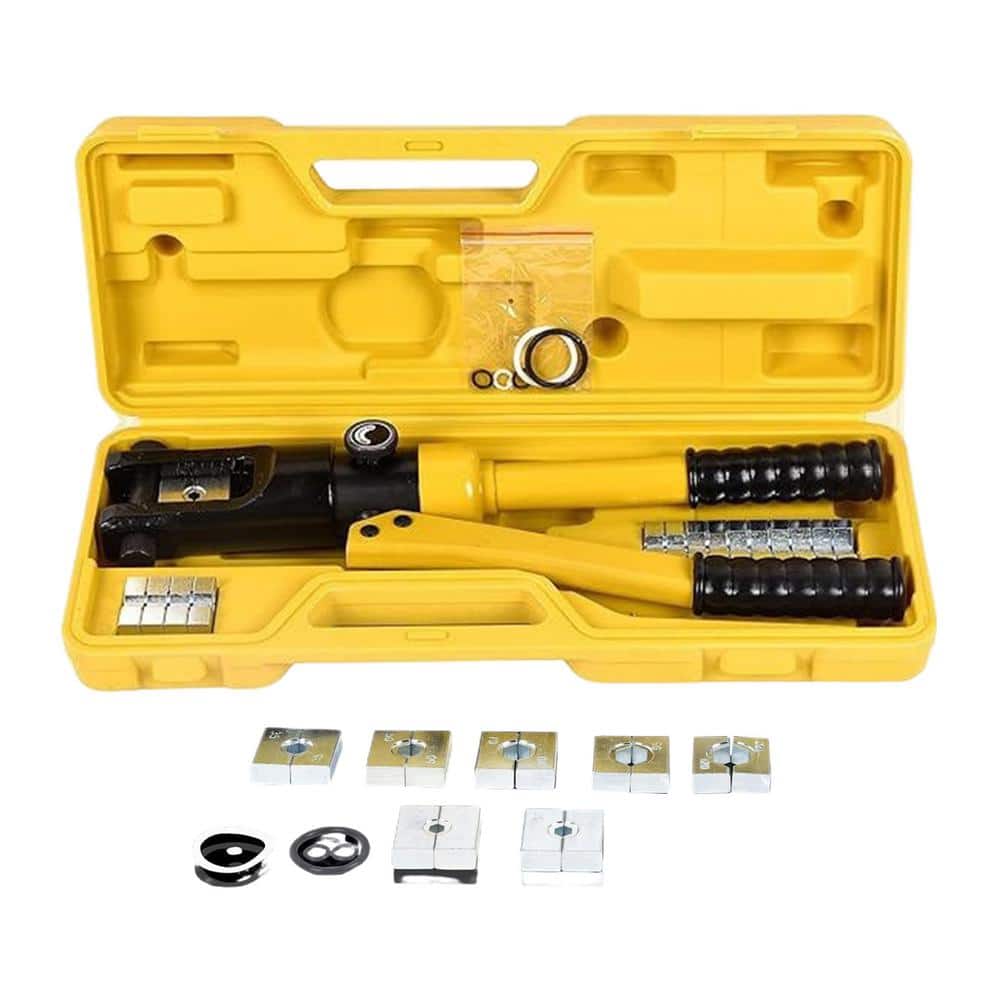 Vrbgify 12T Hydraulic 8AWG-250MCM Cable Crimping Tool 0.55 in. Stroke ...
