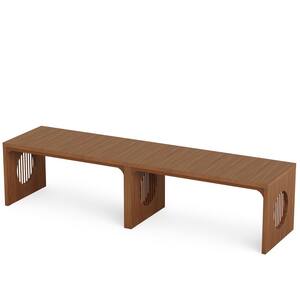 BYBLIGHT Capen 94.5 in. Retangular Brown Wood Conference Table 8FT ...