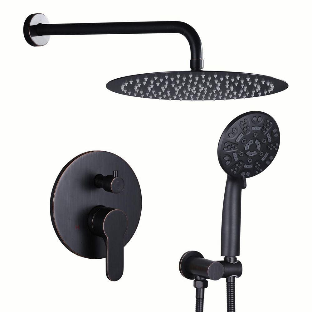 ALEASHA 8-Spray 12 in. Fixed Shower Head and Handheld Shower Head in ...