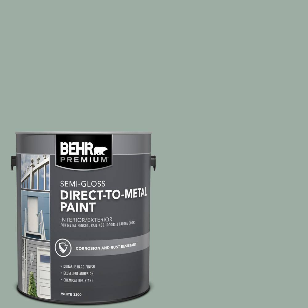 BEHR PREMIUM 1 gal. #N420-3 Misty Moss Semi-Gloss Direct to Metal ...
