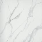 EMSER TILE Sterlina White 11.81 in. x 23.62 in. Polished Marble Look ...