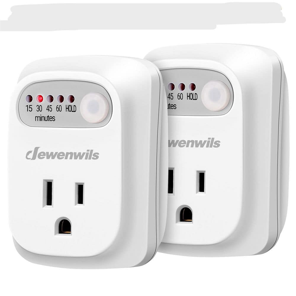 DEWENWILS 15A 125V 15/30/45/60min Indoor Countdown Timer Outlet for ...