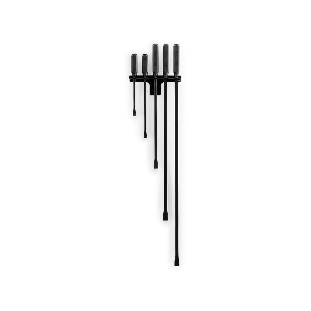 TEKTON Angled End Handled Pry Bar Set with Wall Hanger, 5-Piece (12 in ...