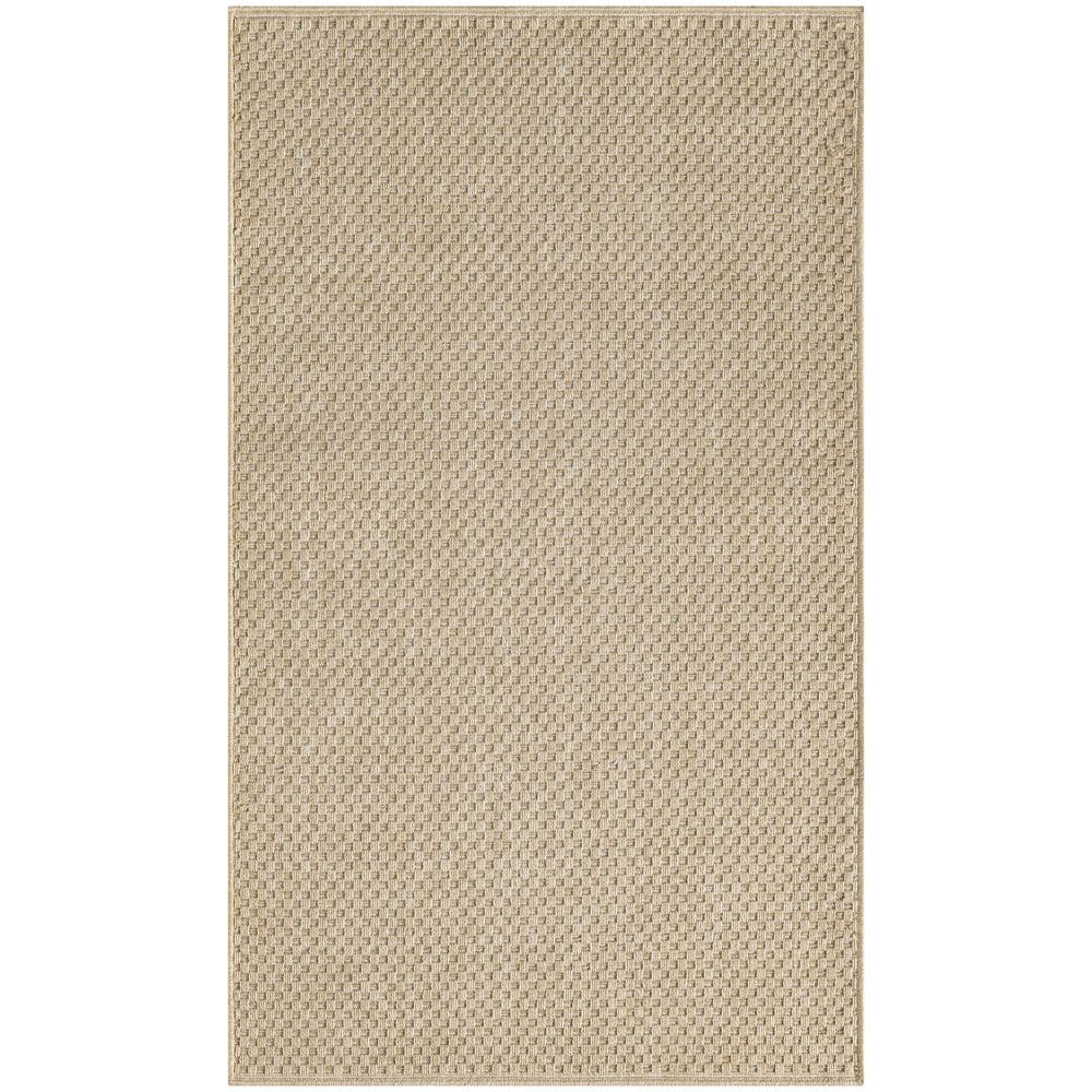 Nourison Tulum Taupe 2 ft. x 3 ft. All-Over Design Contemporary Area ...