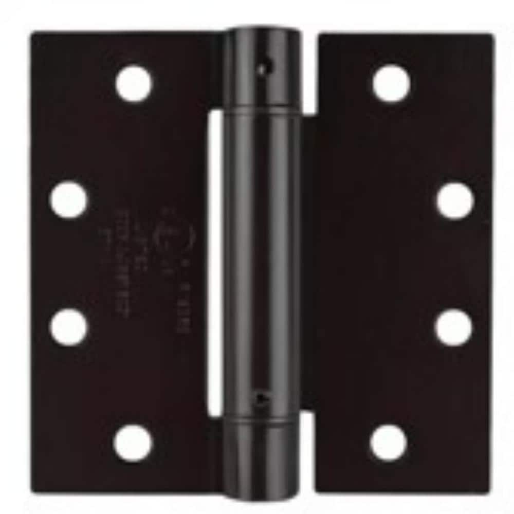 Global Door Controls 4.5 in. x 4.5 in. Matte Black Full Mortise Spring ...