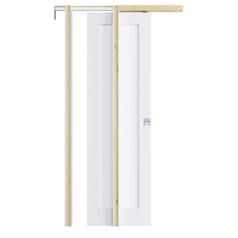 ARK DESIGN 24 in. x 80 in. Paneled Blank White Primed MDF Pocket ...