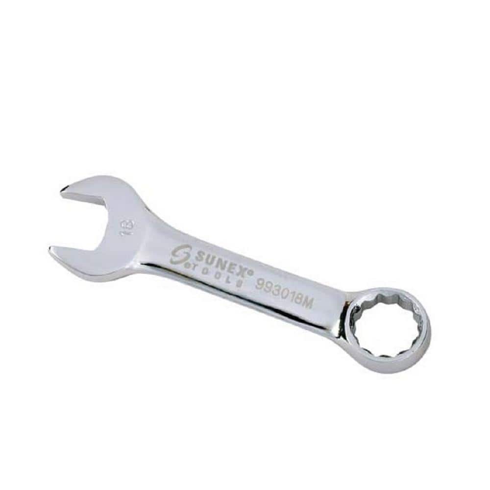 SunEX TOOLS 18 mm. Drive Stubby Combination Wrench 993018M - The Home Depot
