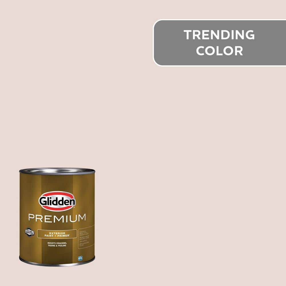 Glidden Premium 1 qt. Sandy Beach Satin Exterior Latex Paint PPG1072 ...