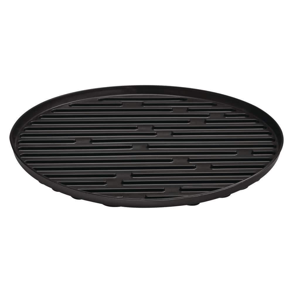 Vigoro 6 in. Soft Black Decorative Resin Plant Saucer (6 in. x 0.5 in H ...
