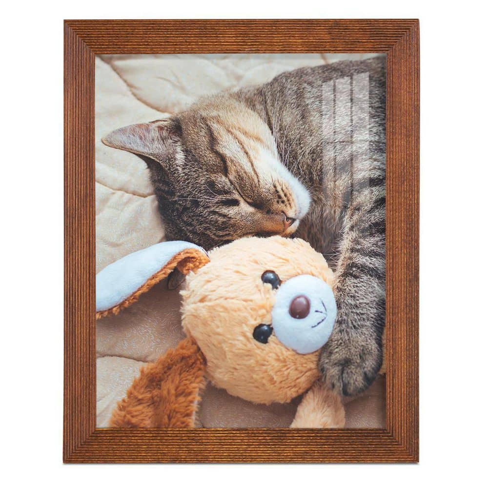 Wexford Home Grooved 8 in. x 10 in. Walnut Picture Frame WF105F - The ...